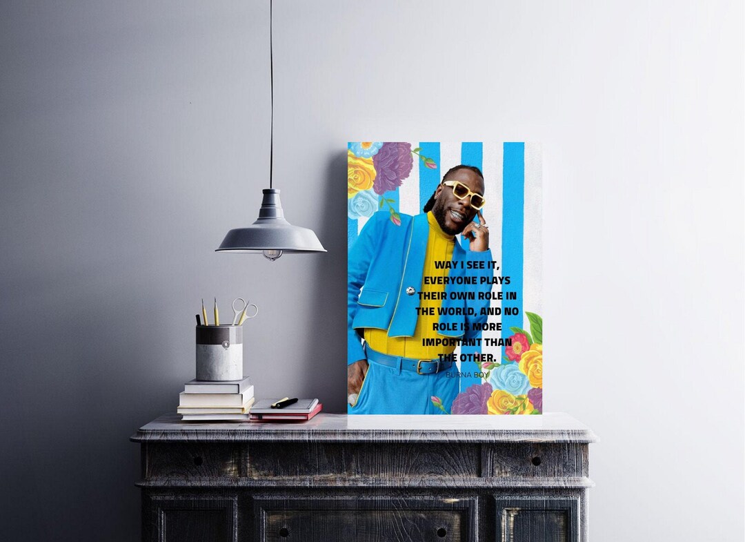 Burna Boy Digital Print, Burna Boy Print, Wall Art Painting, Decoration ...