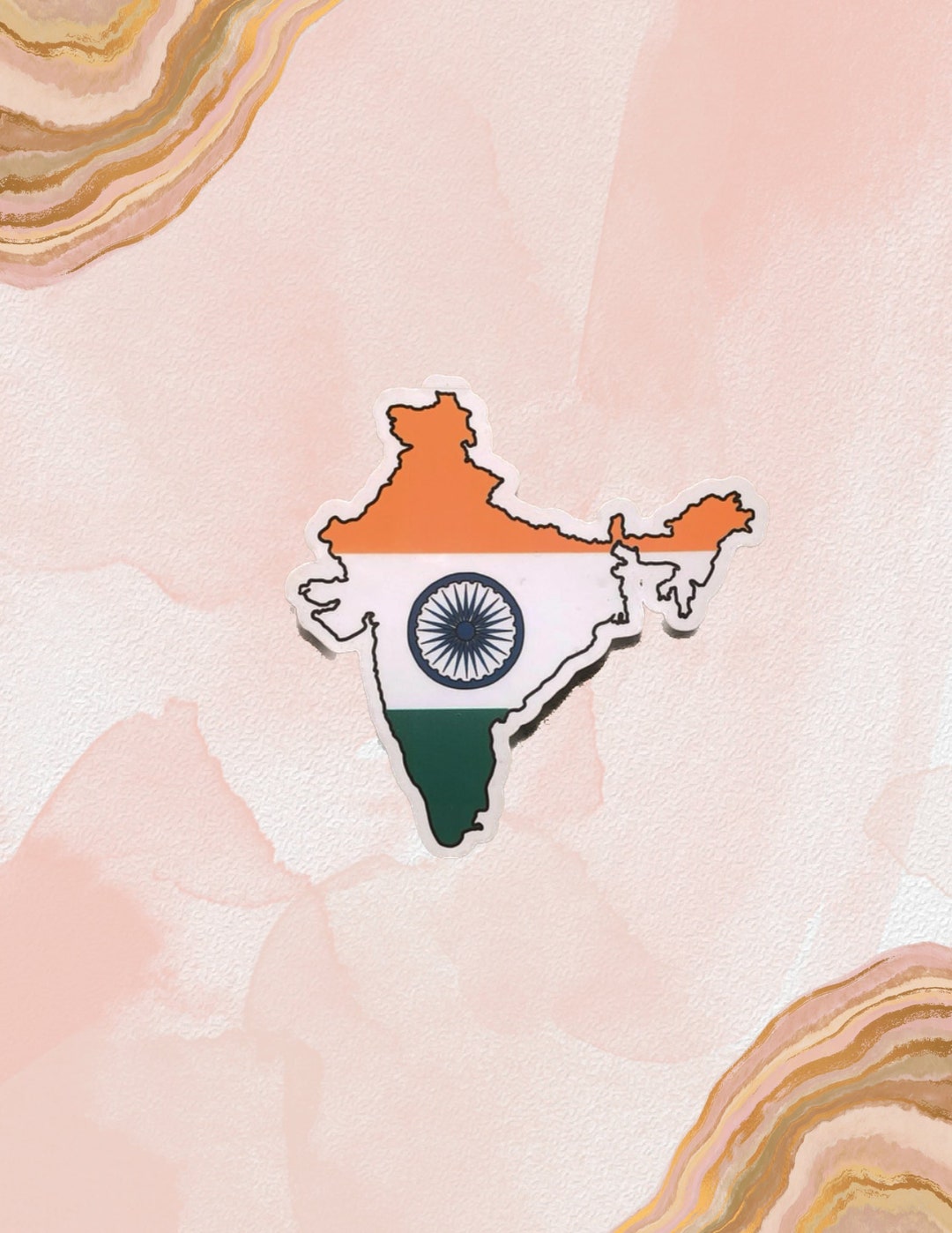 India Flag Sticker - Etsy