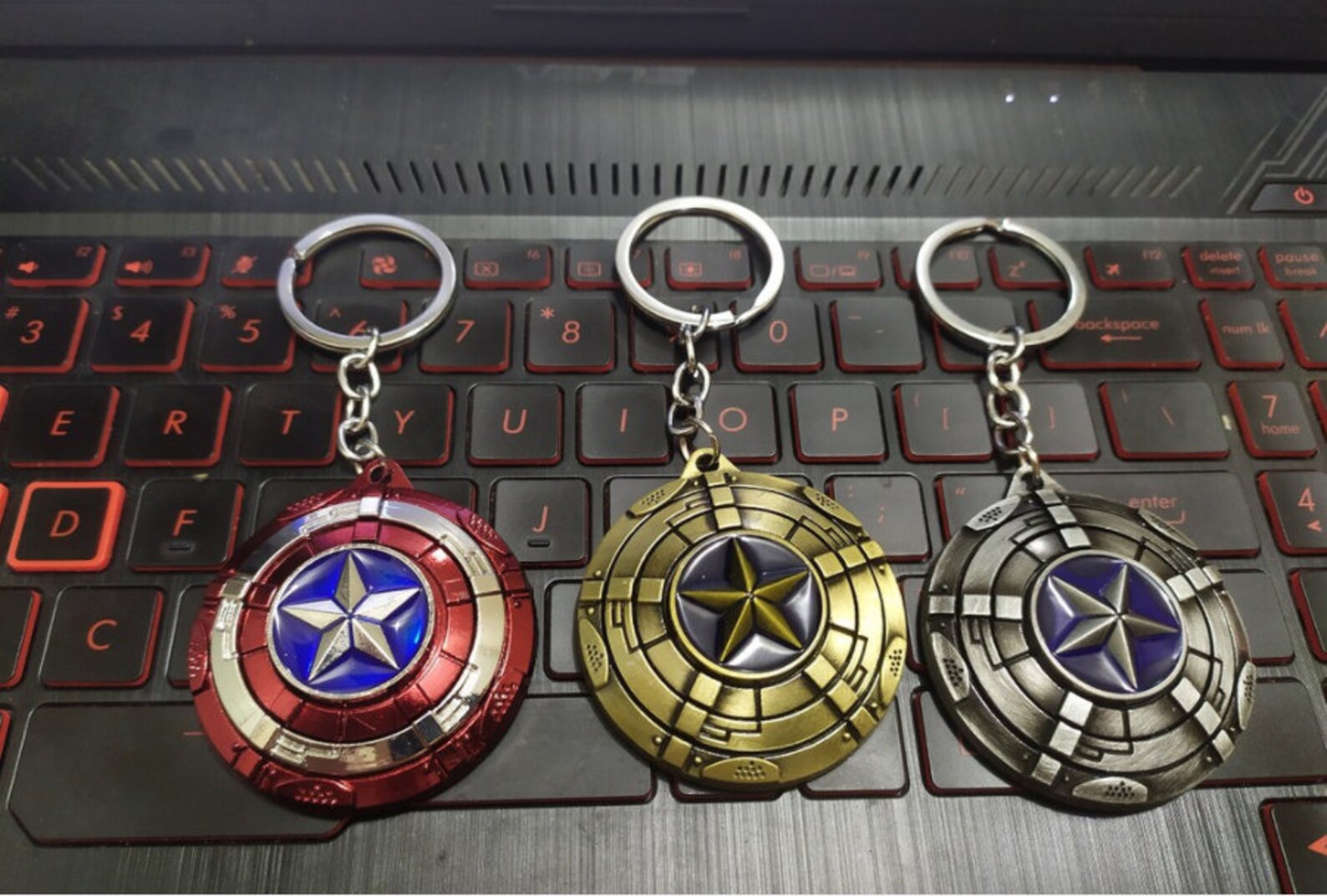 Combo 3 Keychains Shield Captain America | Etsy