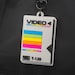 Vintage VHS Tape Sleeve Rubber Keychain Charm - Etsy