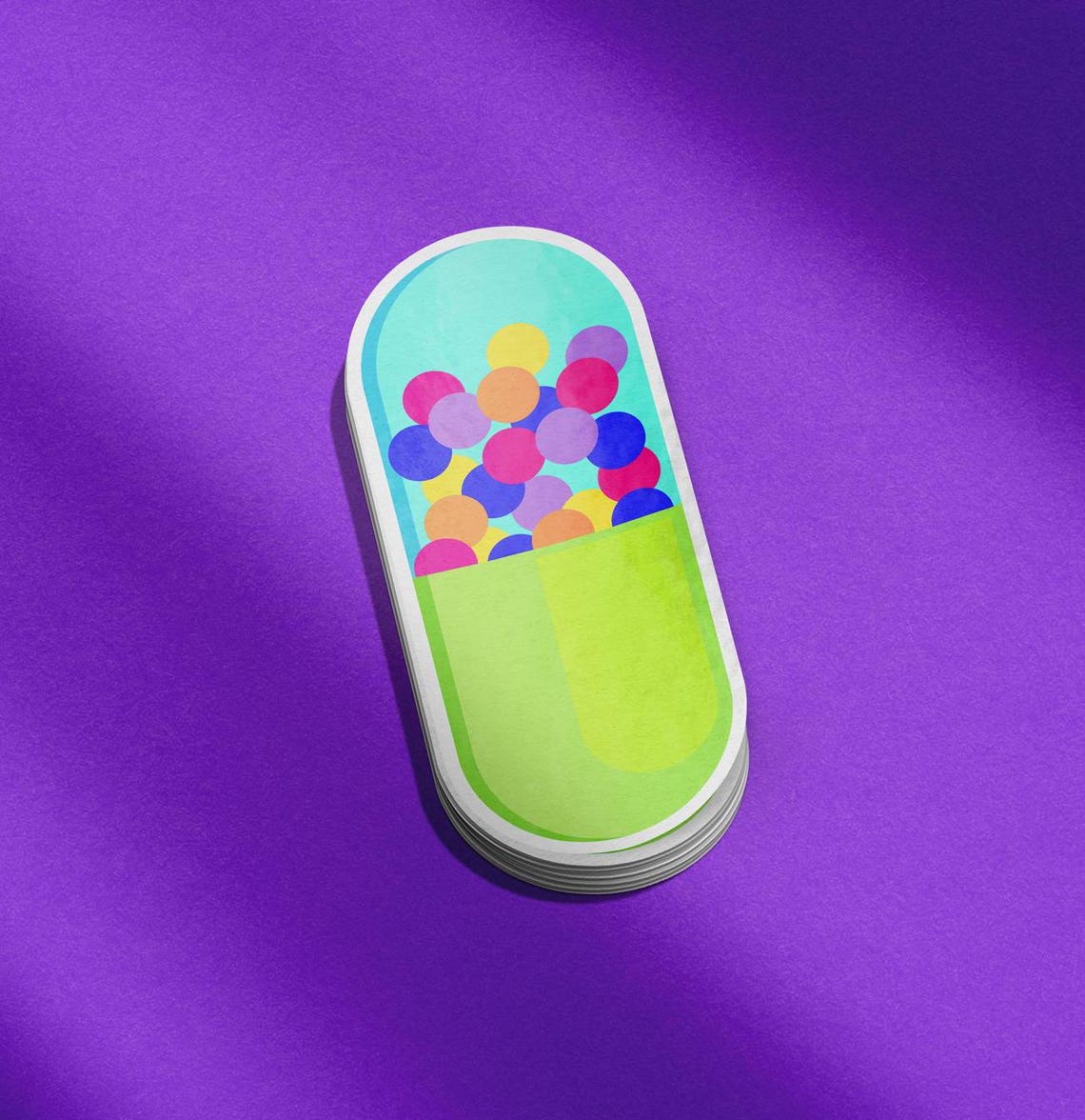 Medical Capsule Pill Vinyl Sticker - Etsy
