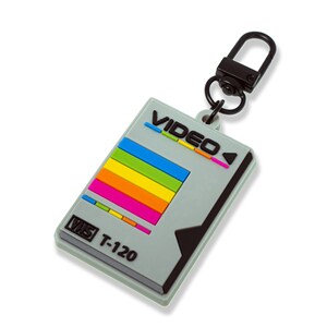 Vintage VHS Tape Sleeve Rubber Keychain Charm - Etsy