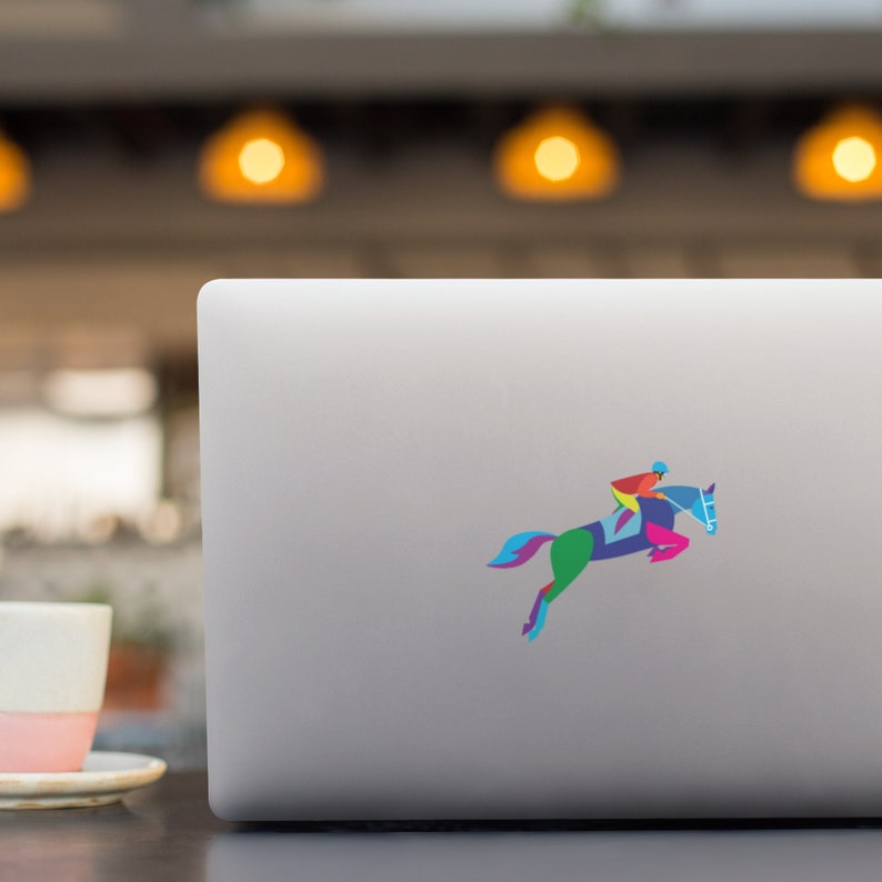 Equestrian Horse Jumping Vinyl Sticker Set of 2 – Perfect for Horse ...