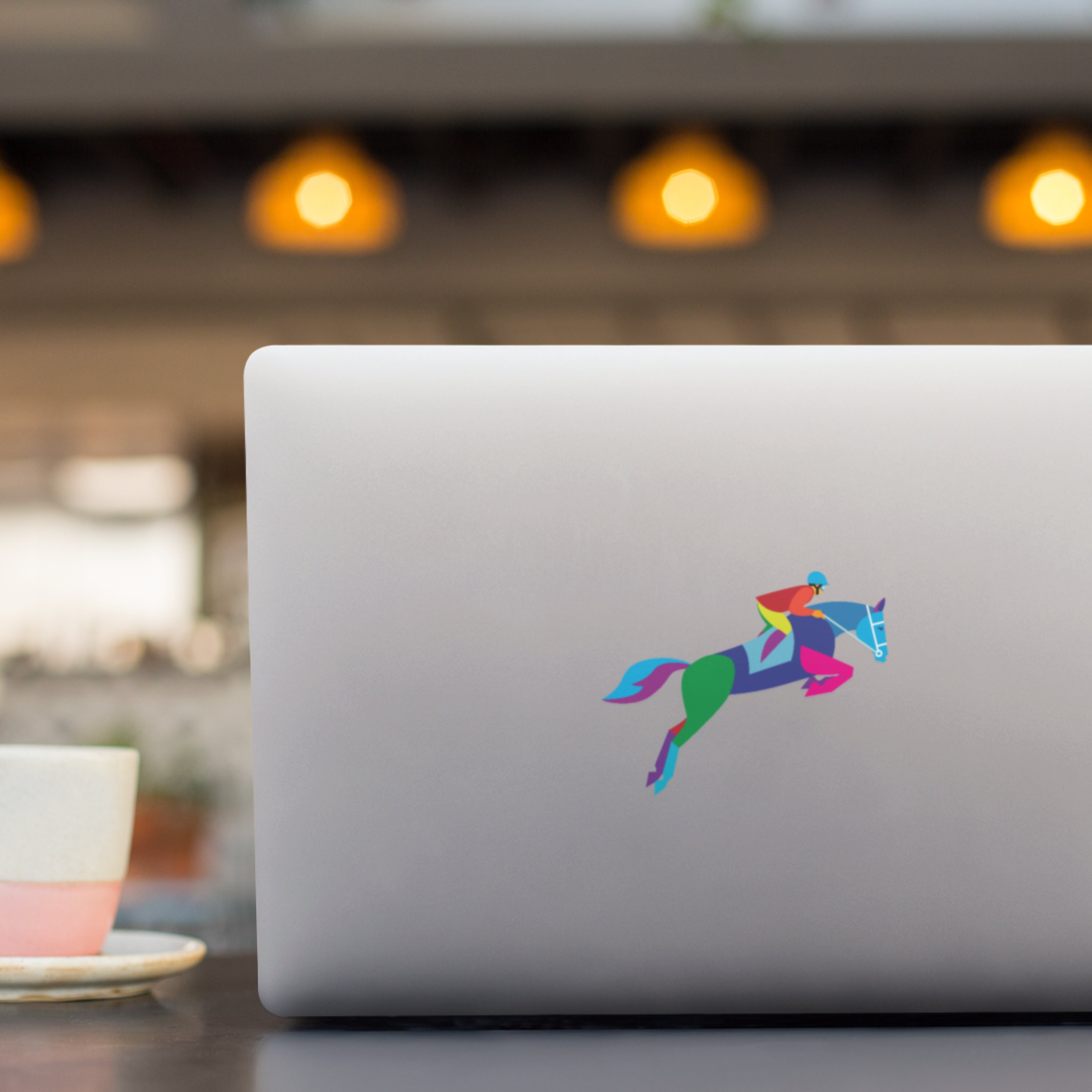 Equestrian Horse Jumping Vinyl Sticker Set of 2 - Etsy