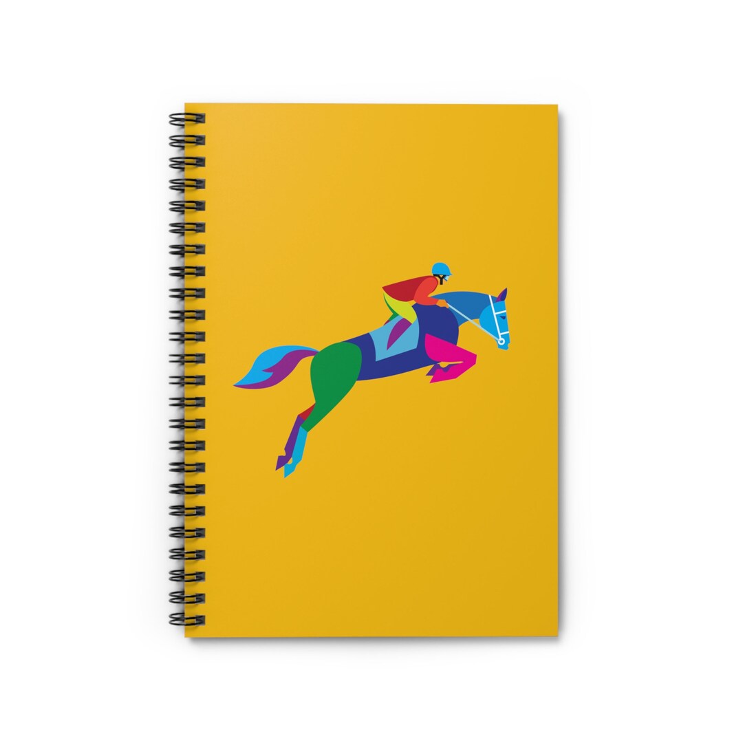 Golden Equestrian Horse Jumping Notebook - Etsy