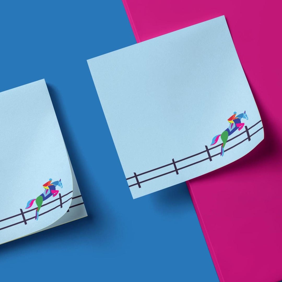 Equestrian Horse Jumping Post-it® Note Set – Custom 3x3 Sticky Notes ...
