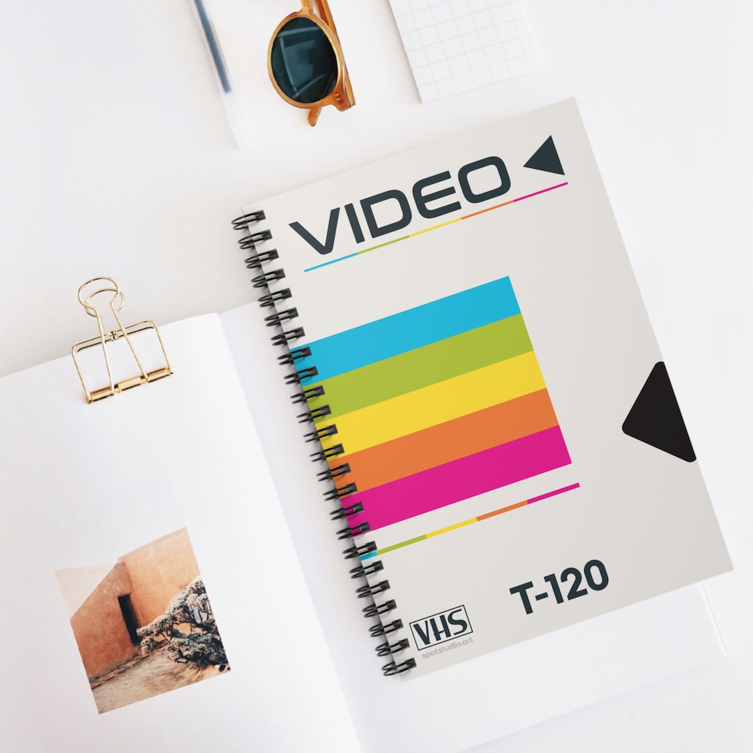 Retro 80's VHS Tape Sleeve Spiral Notebook - Etsy
