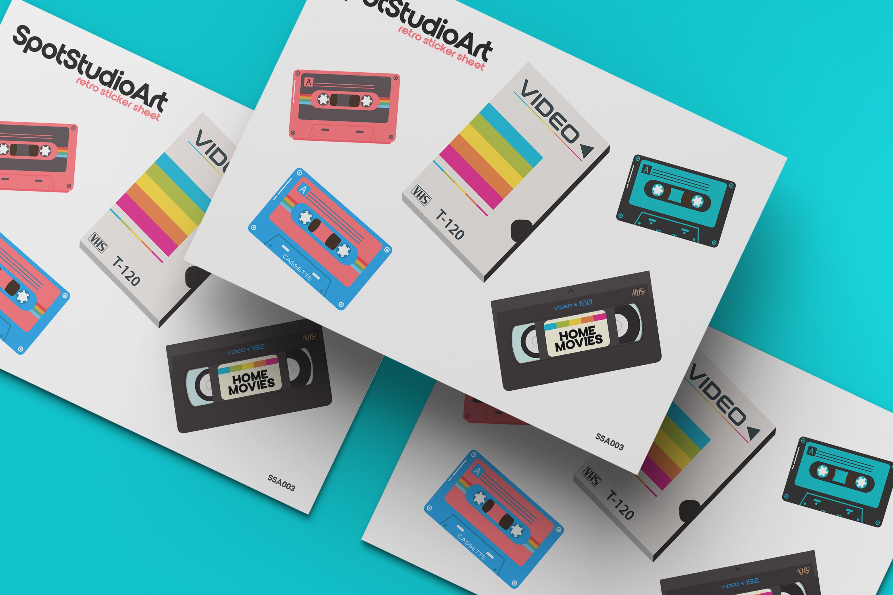 Retro VHS 80's Cassette Tape Sticker Sheet - Etsy Australia