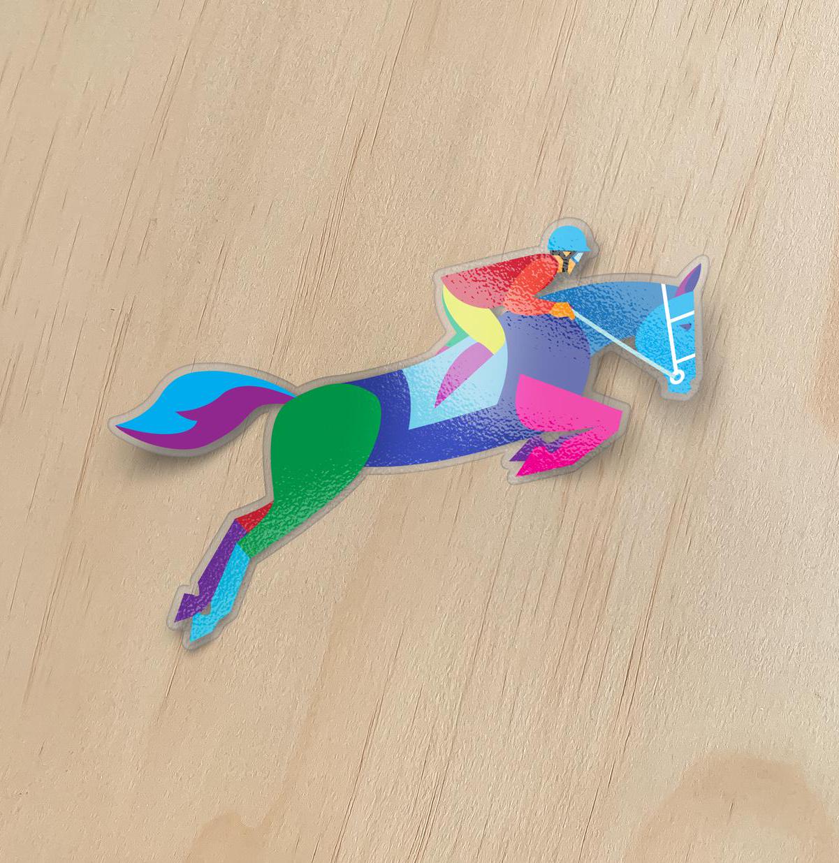 Equestrian Horse Jumping Vinyl Sticker Set of 2 - Etsy