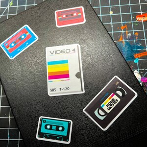Retro VHS 80's Cassette Tape Sticker Sheet - Etsy
