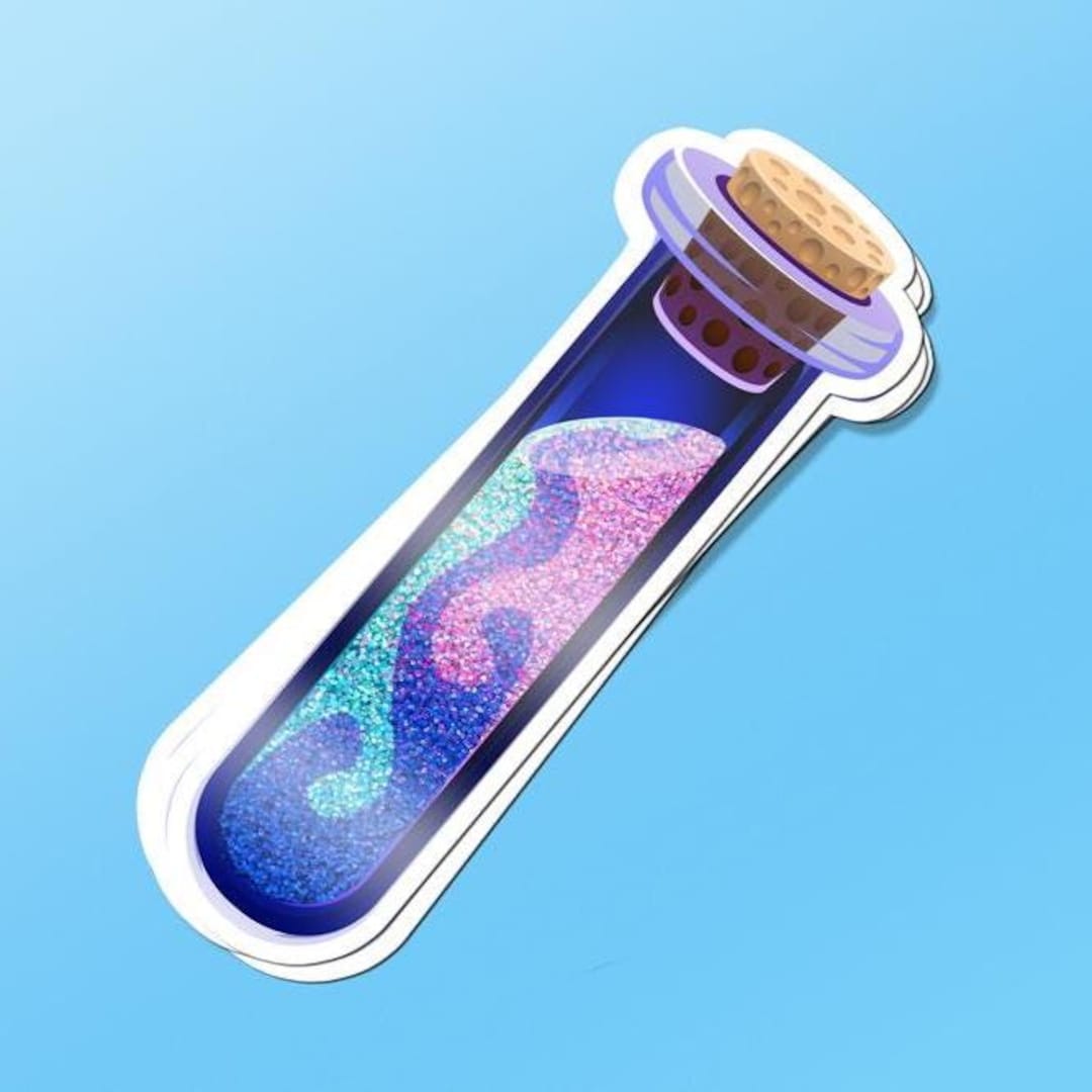 Enchanted Potion Vial Holographic Sticker - Etsy