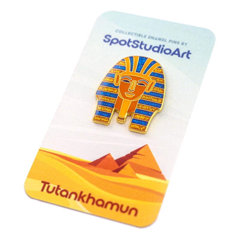 Golden Pharaoh Tutankhamun Enamel Pin – Ancient Egyptian King Lapel ...