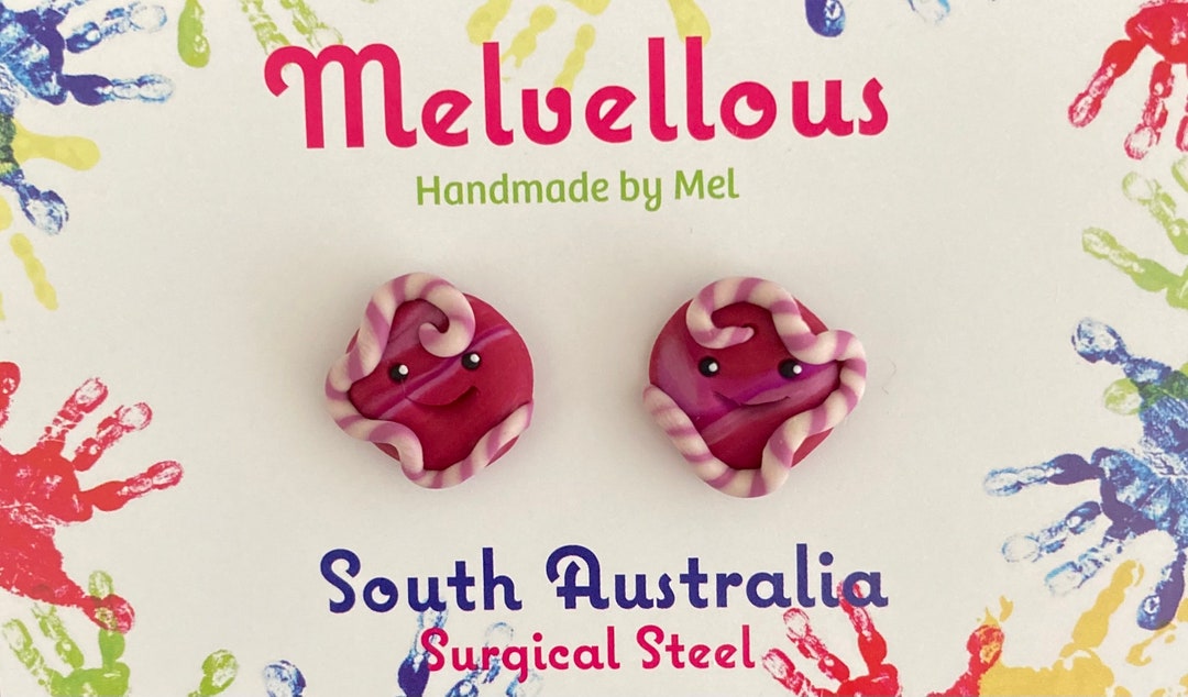 Placenta Studs Design Two Melvellous Earrings Medical Midwife - Etsy
