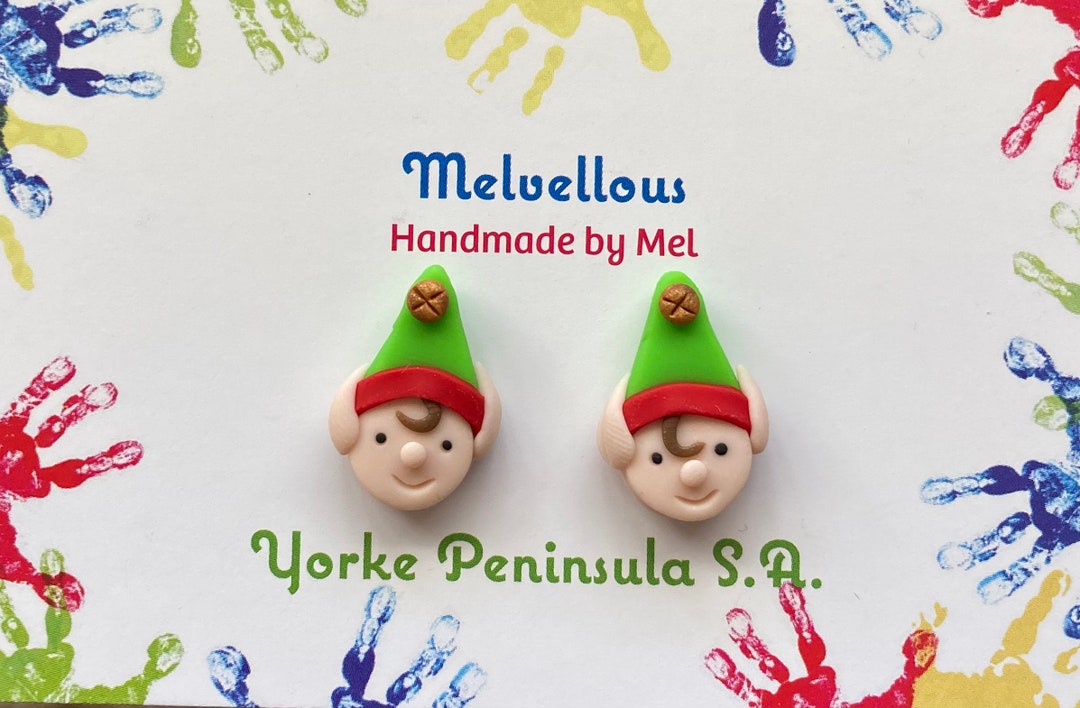 Christmas Elf Studs - Etsy Australia