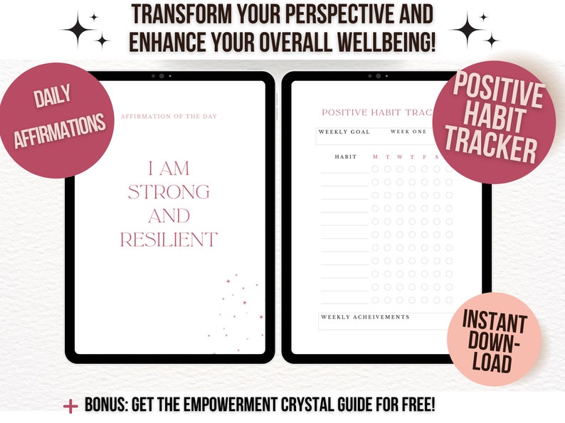 30 Day Pink Printable Gratitude Journal Digital Gratitude Journal Daily ...