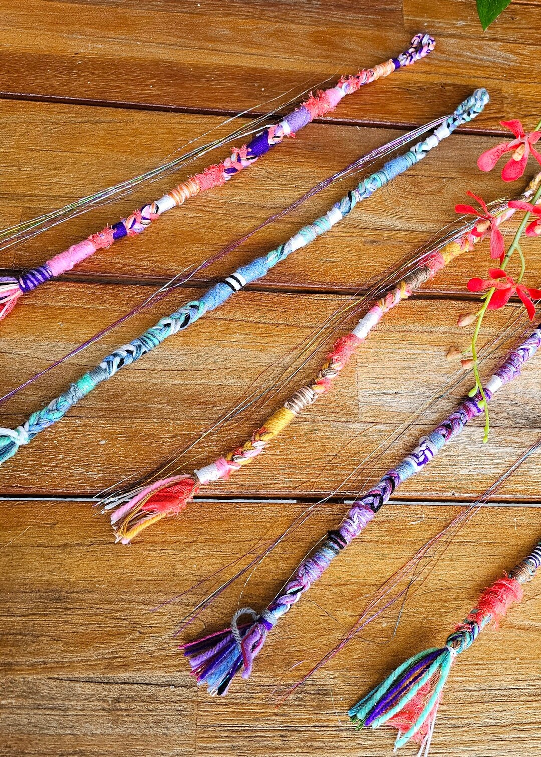 Tinsel Boho Hairwrap Extensions Loop Install Fairy Hair Festival Hair ...