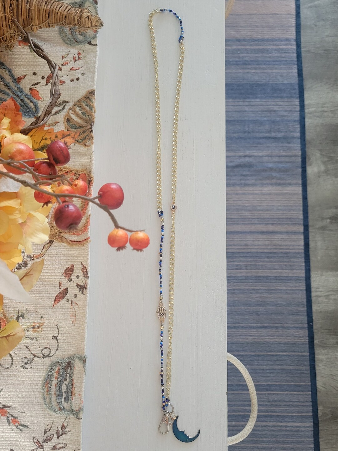 Lanyard Funky Crystals Seabeads Chainlink Lobster Claw Clasp - Etsy