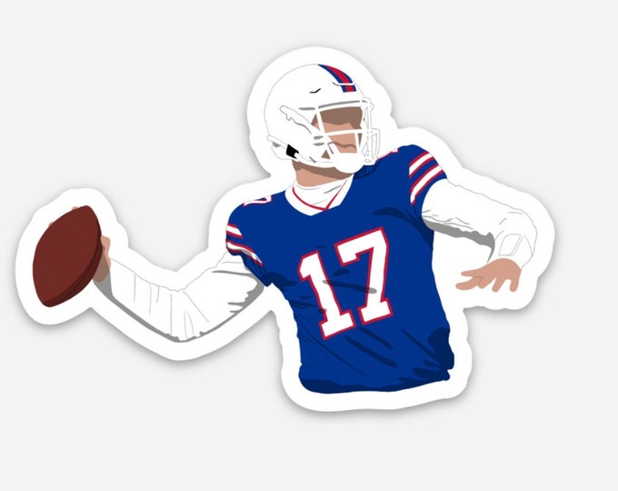 Josh Allen Sticker, Buffalo Bills, Buffalo Bills Stickers, Bills ...