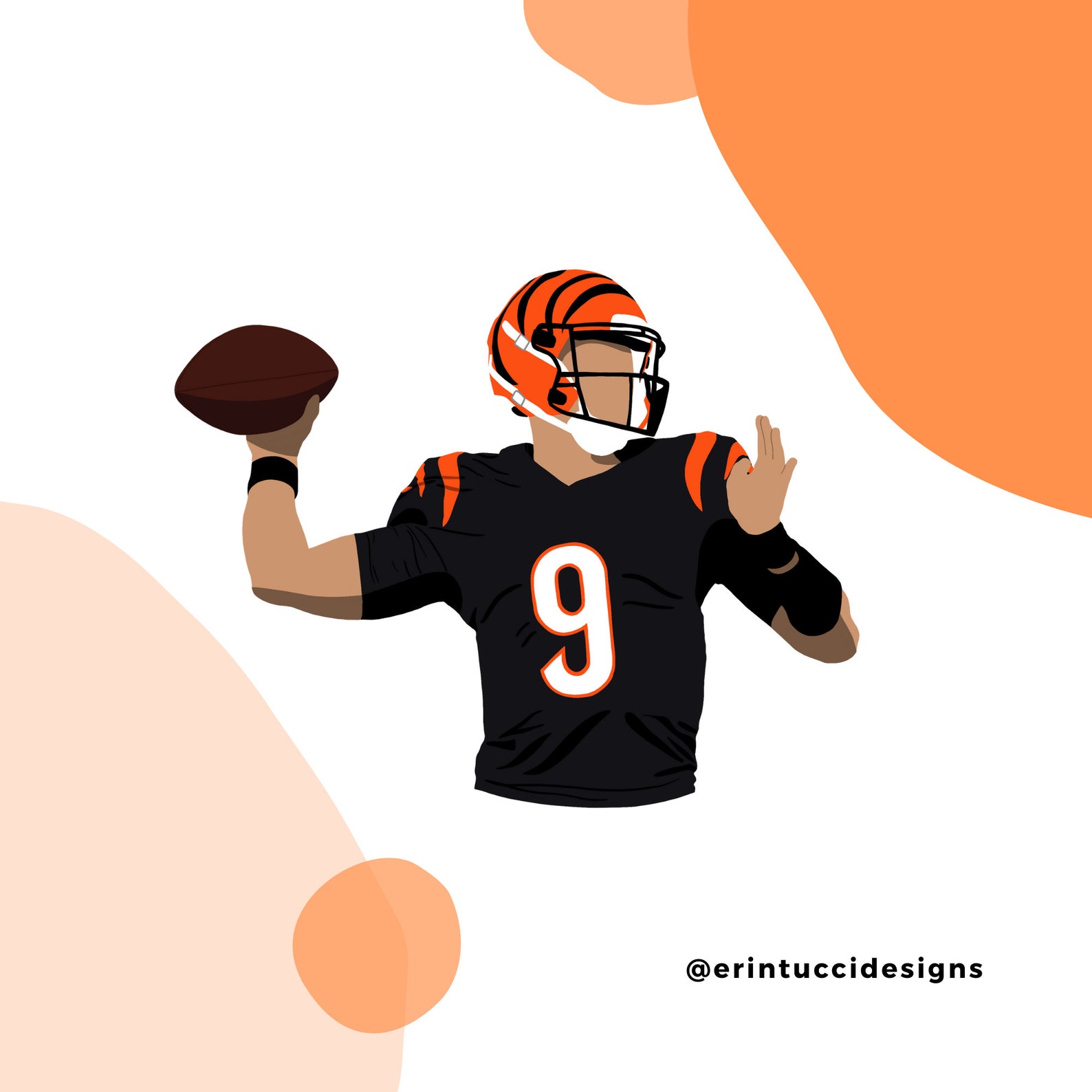 Joe Burrow Sticker Cincinnati Bengals Cincinnati Bengals - Etsy