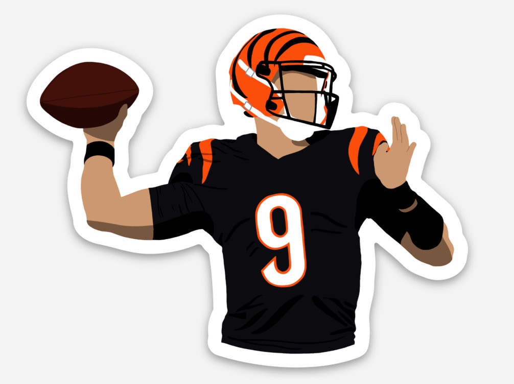 Joe Burrow Sticker Cincinnati Bengals Cincinnati Bengals - Etsy