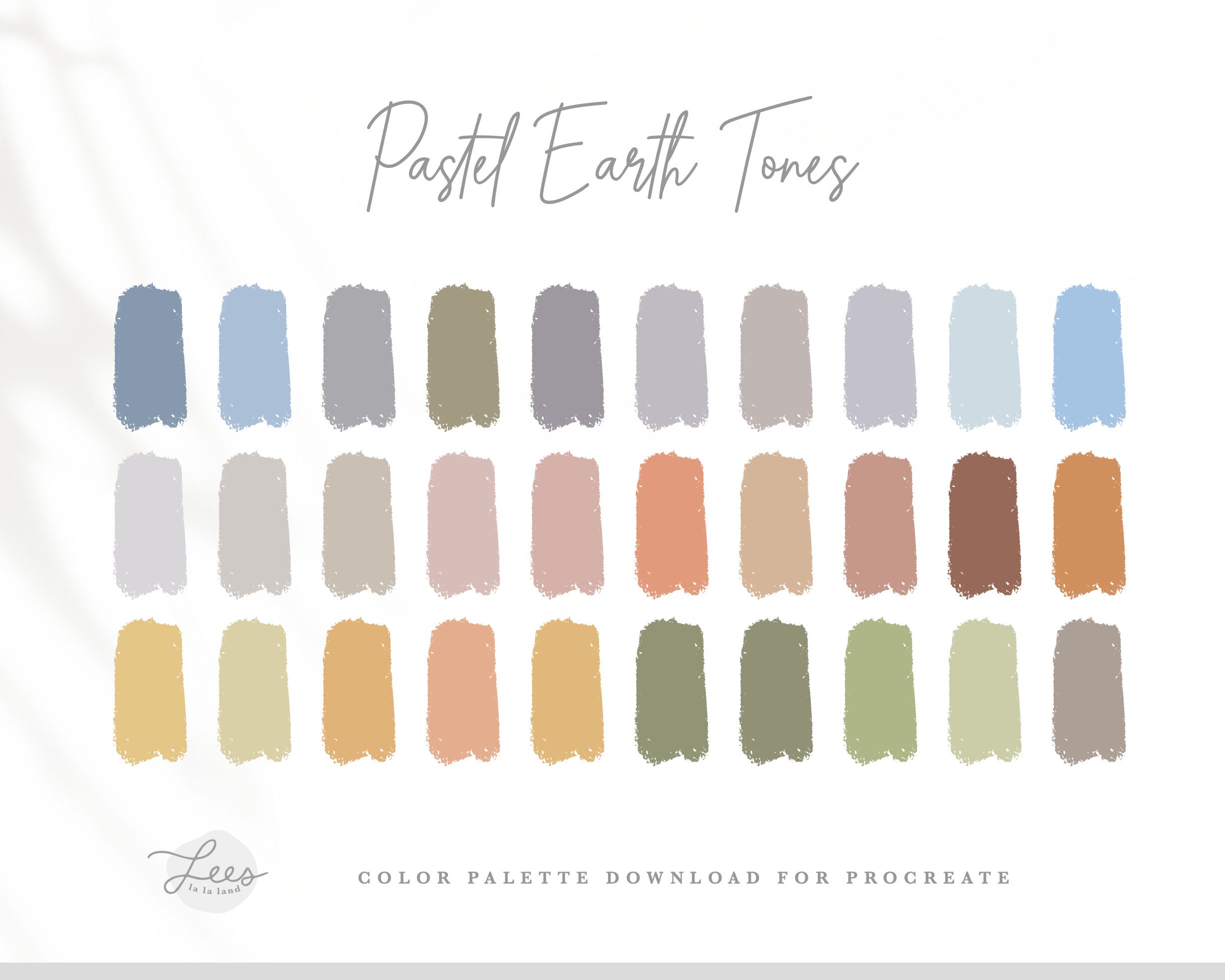 Colores Tierra Pastel / Paleta de colores Procreate / Muestras - Etsy ...