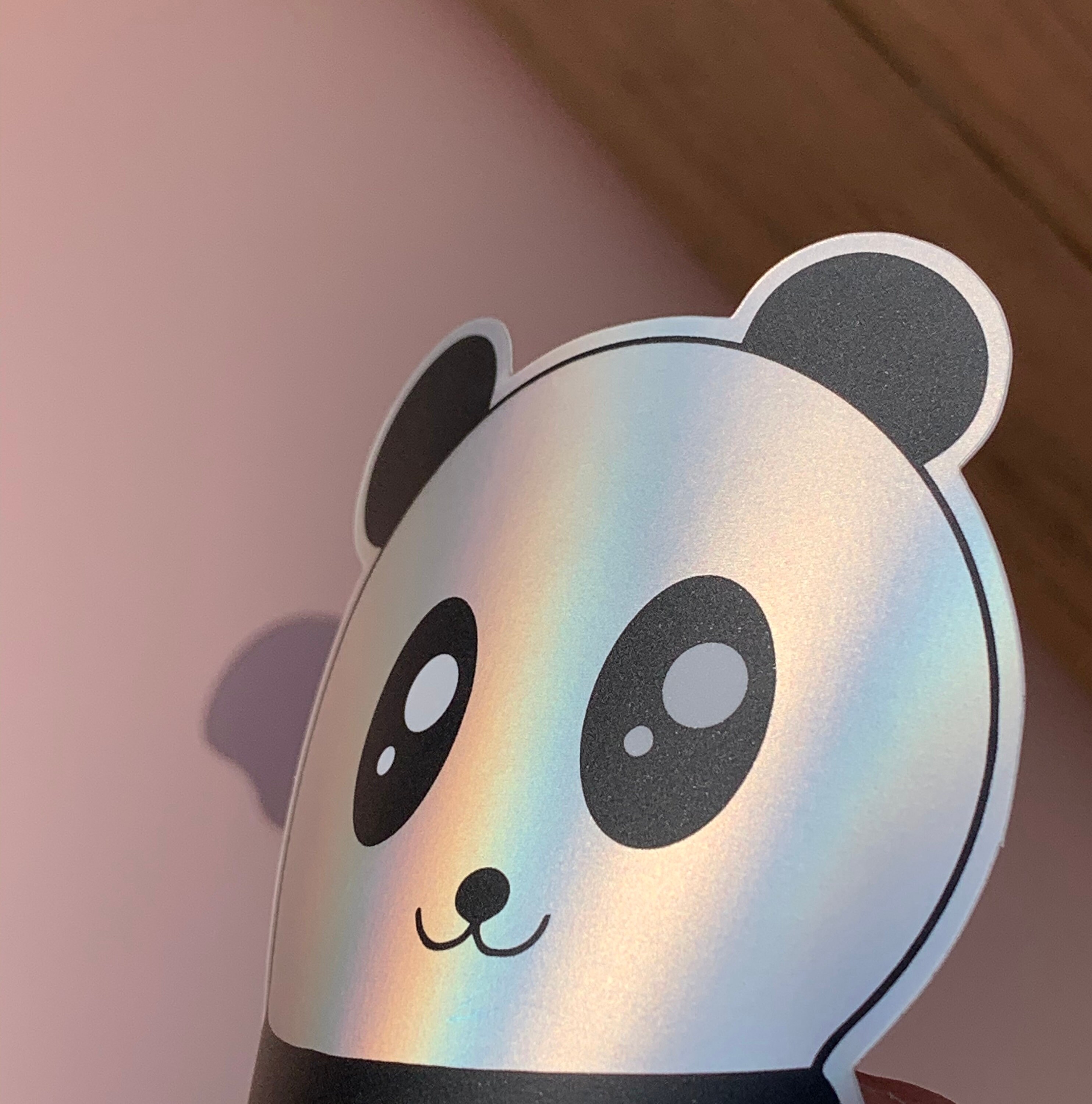 Pegatina de vinilo Prismatic Panda - Etsy España