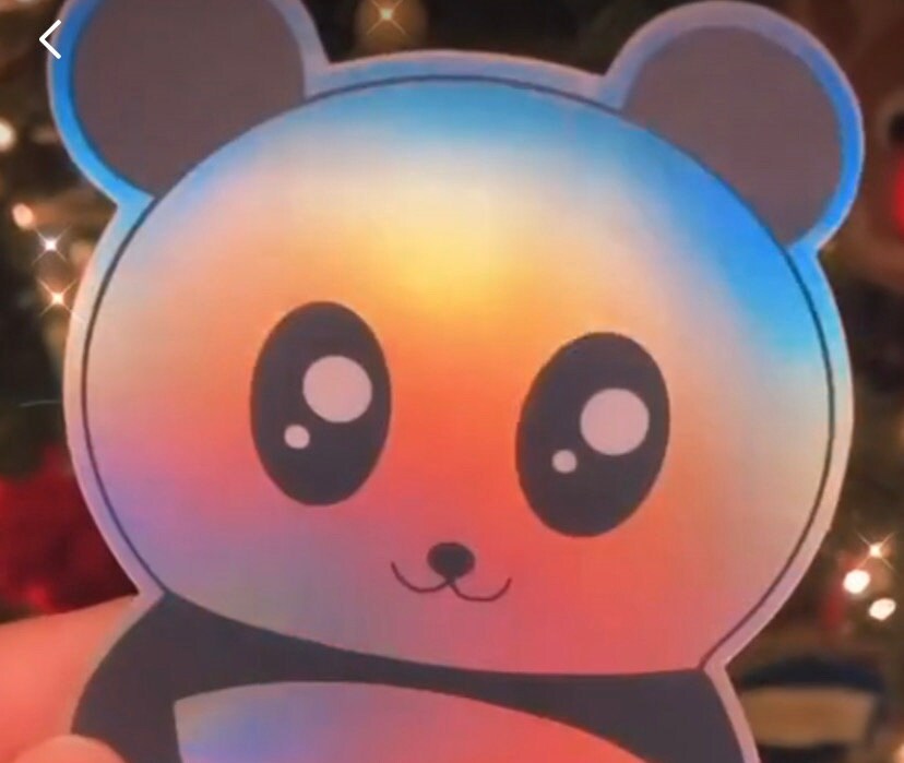 Pegatina de vinilo Prismatic Panda - Etsy España