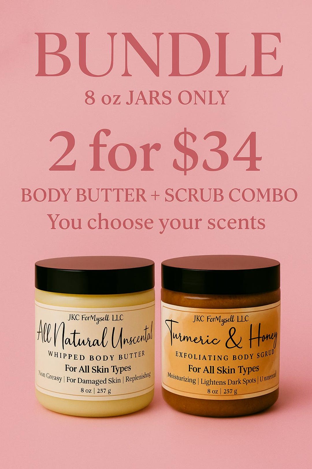 Body Butter & Body Scrub Combo | Healing Properties | Reduce Scarring ...