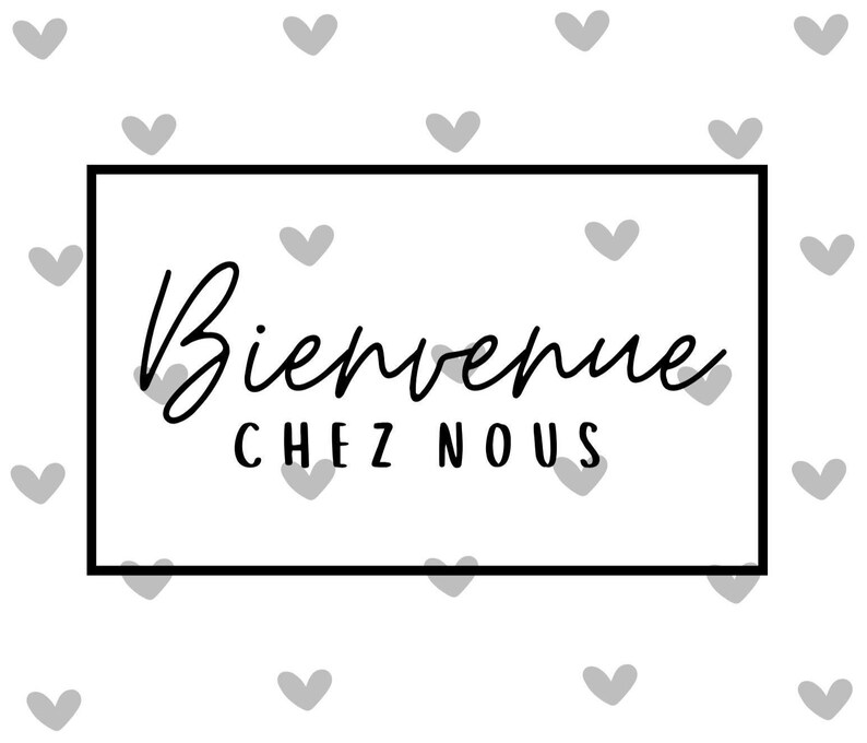 Bienvenue Chez Nous Stencil PNG | Welcome Mat Design (digital Download ...