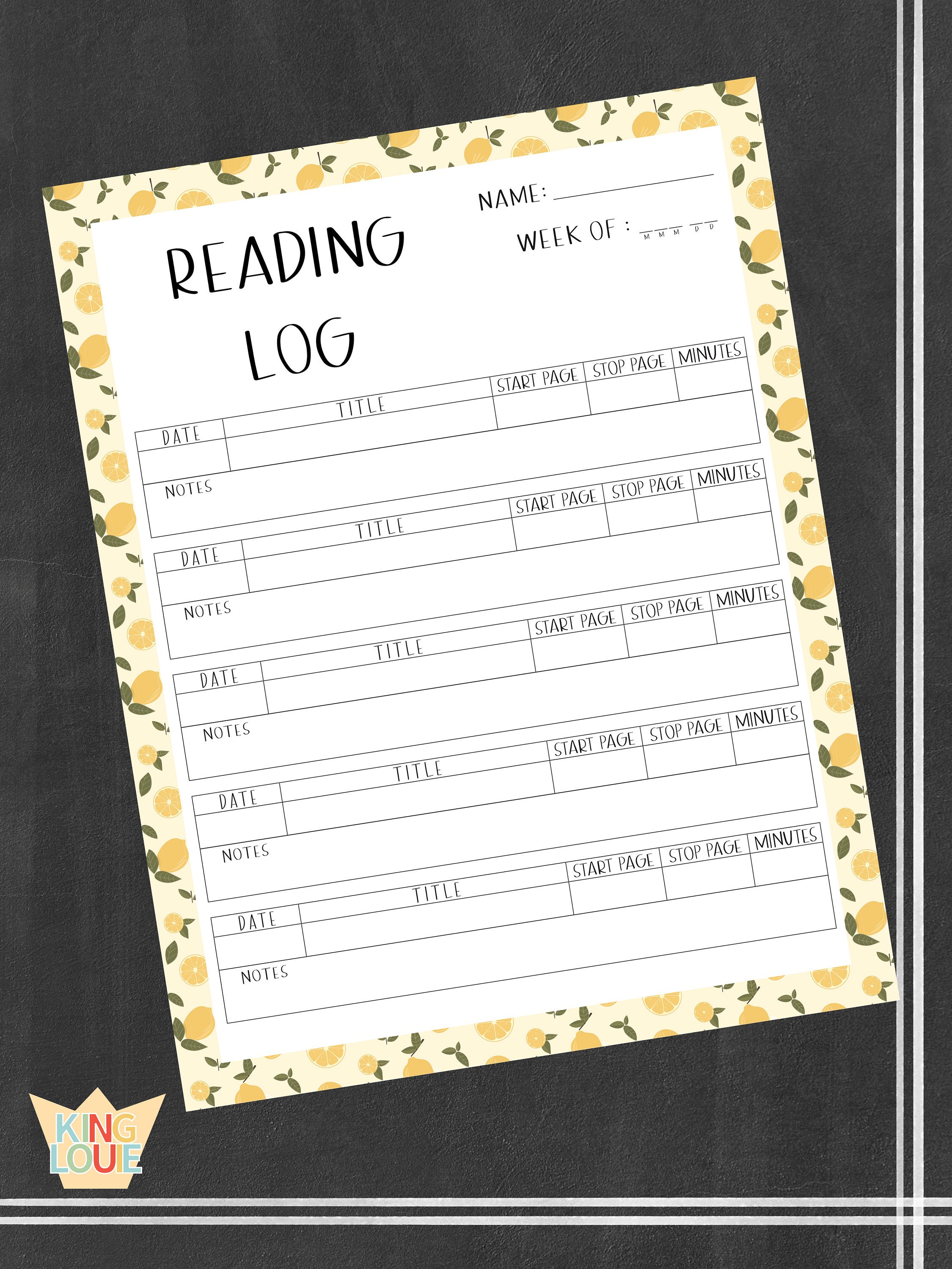 Printable School Planner Reading Log Daily Planner Homework - Etsy