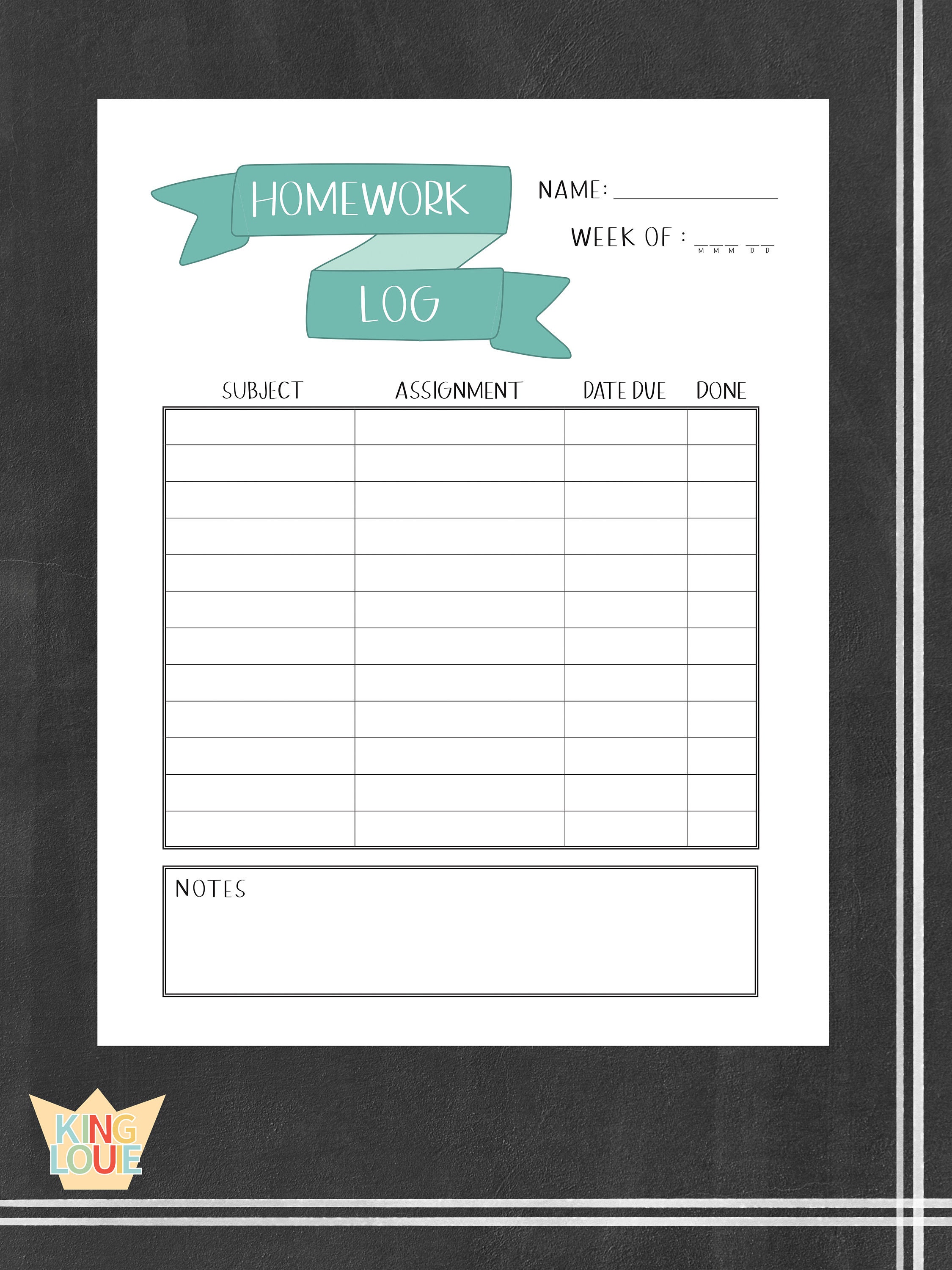 Printable School Planner, Reading Log, Daily Planner, Homework Log ...
