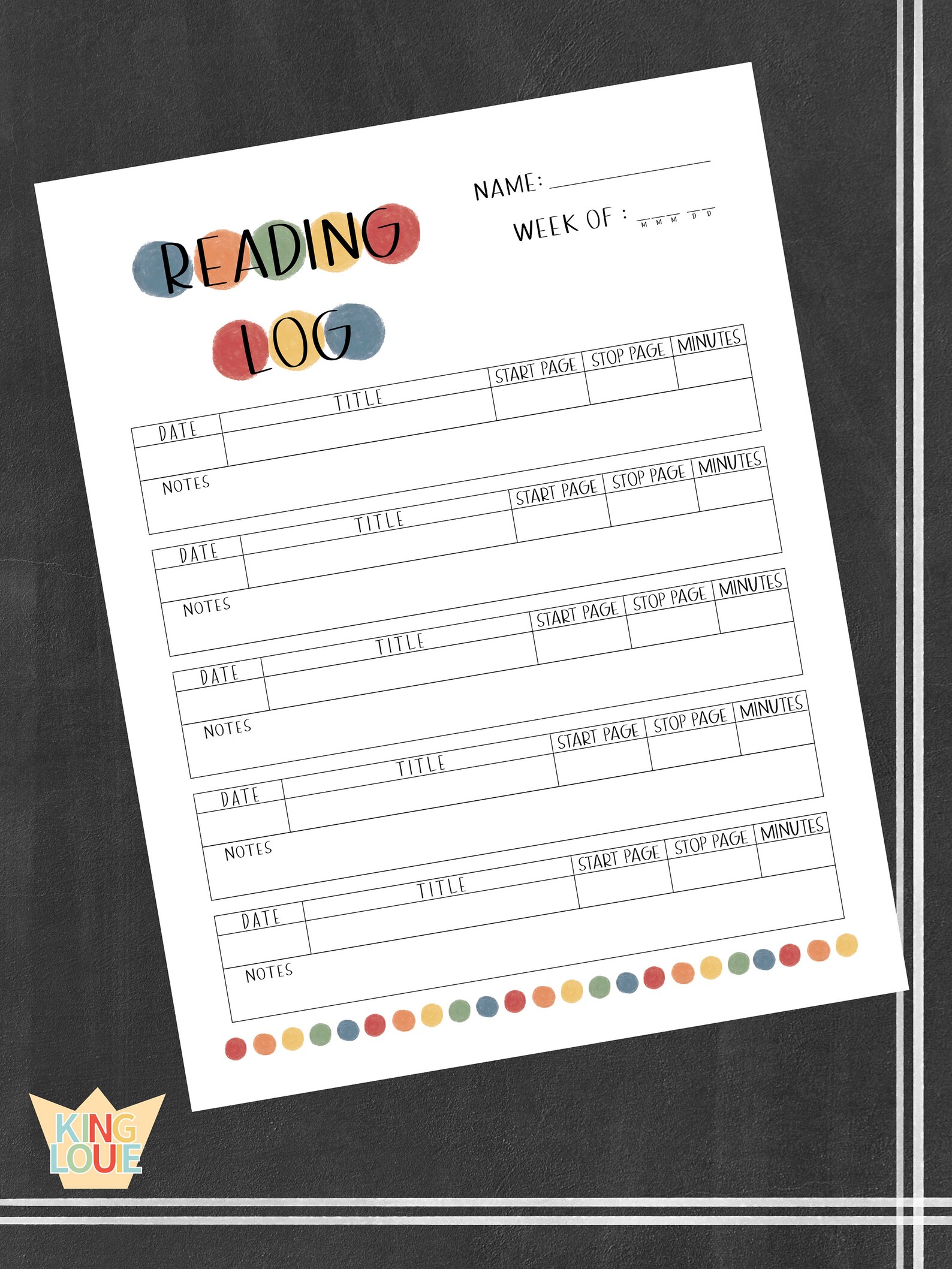 Printable School Planner, Reading Log, Daily Planner, Homework Log ...
