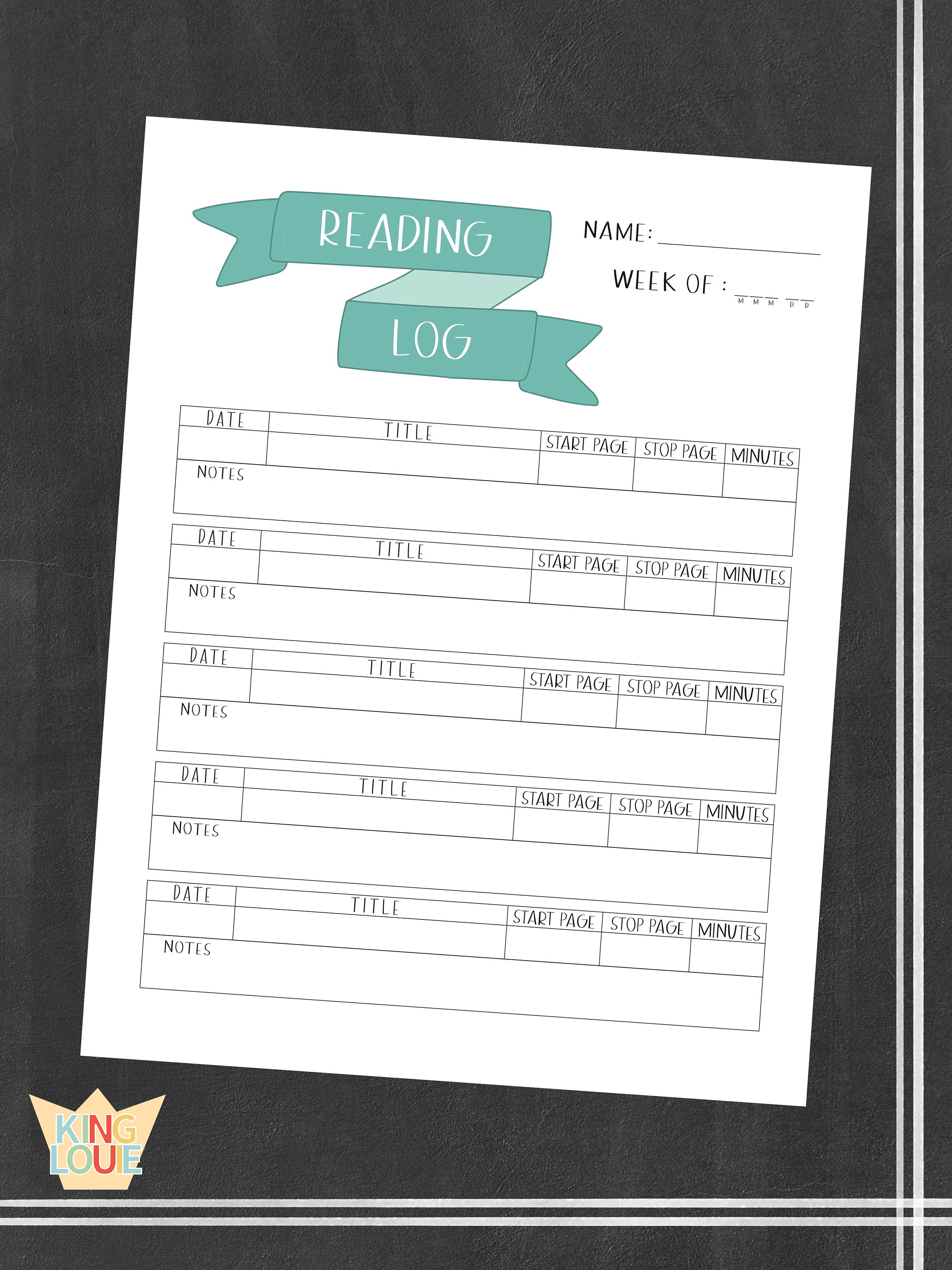 Printable School Planner, Reading Log, Daily Planner, Homework Log ...