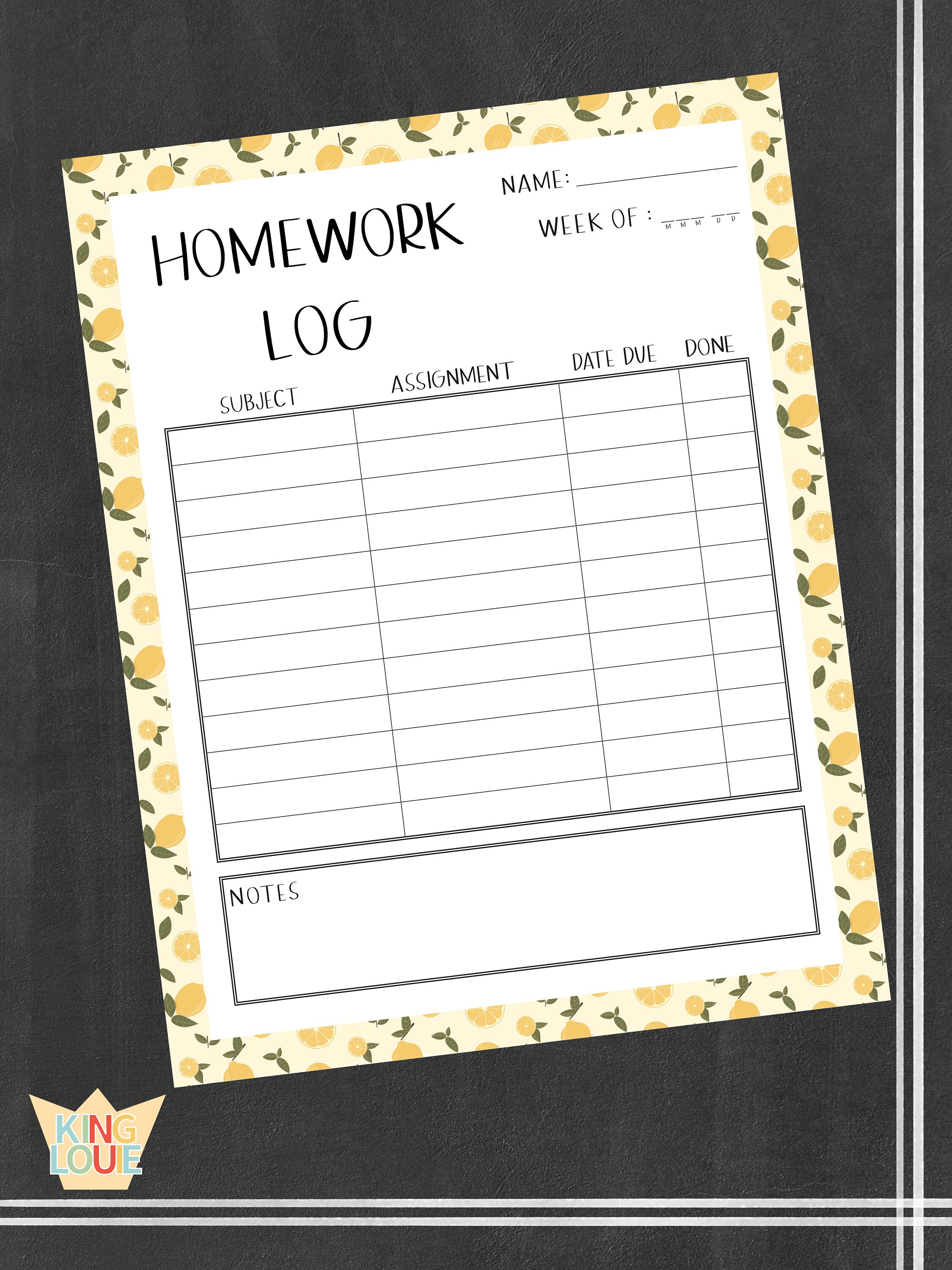 Printable School Planner Reading Log Daily Planner Homework - Etsy