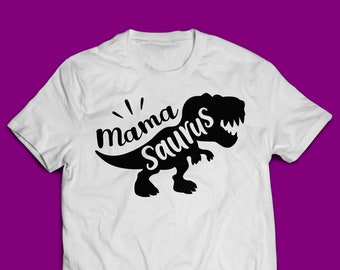 Mamasaur Svg - T-rex Mommy Shirt Design - Dinosaur Birthday - Mama ...