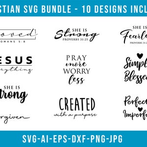 Christian Bundle Bible Verse Bundle Bible Verse Svg Dxf - Etsy