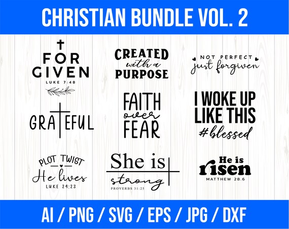 Christian Bundle Bible Verse Bundle Bible Verse Svg Dxf - Etsy