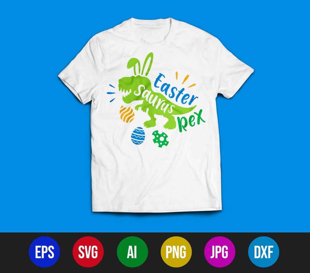 Easter Dinosaur Svg, T-rex Bunny Svg, Happy Easter Cut Files, Funny ...