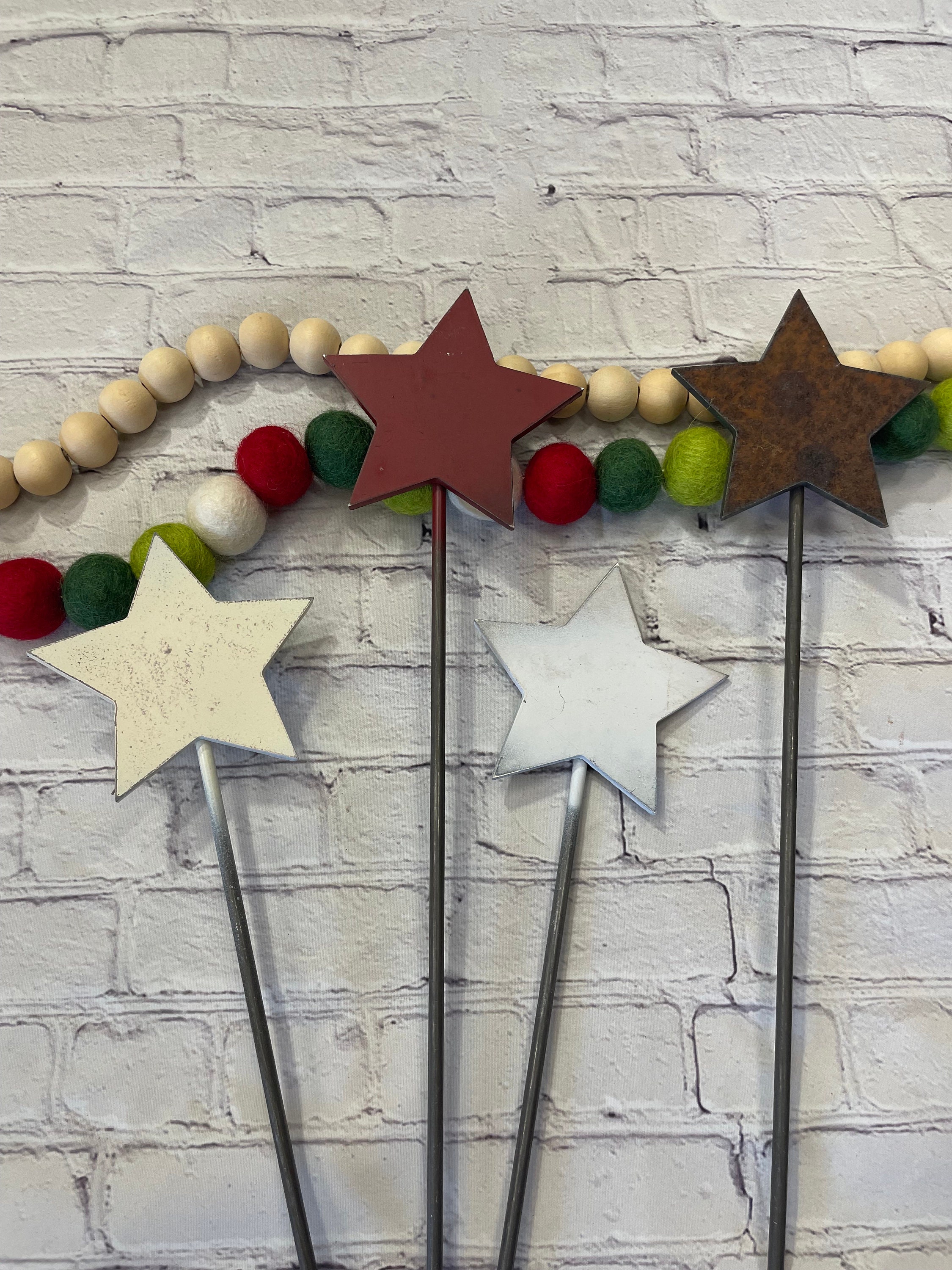 1 Rusted Reclaimed Metal Star Stake - Etsy