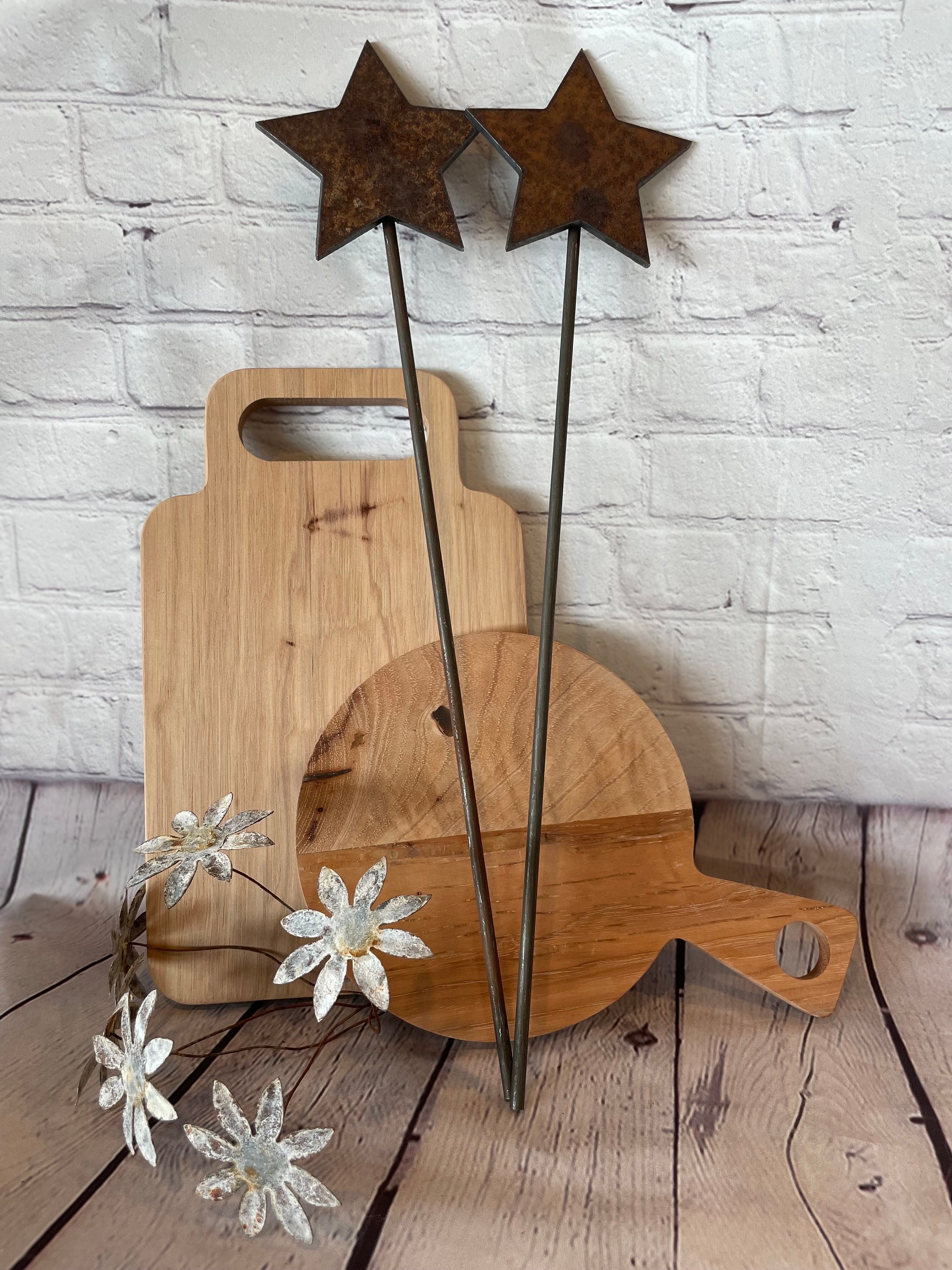 1 Rusted Reclaimed Metal Star Stake - Etsy