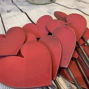 1 - Rustic Metal Heart Stake, Planter Stake, Home Decor, Valentine - Etsy