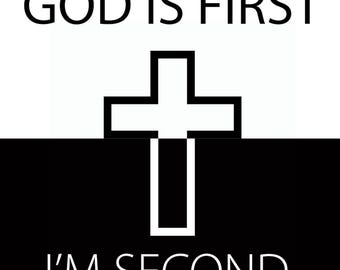 God First I'm Second (white Background 24w X 36h) Poster *DIGITAL ...
