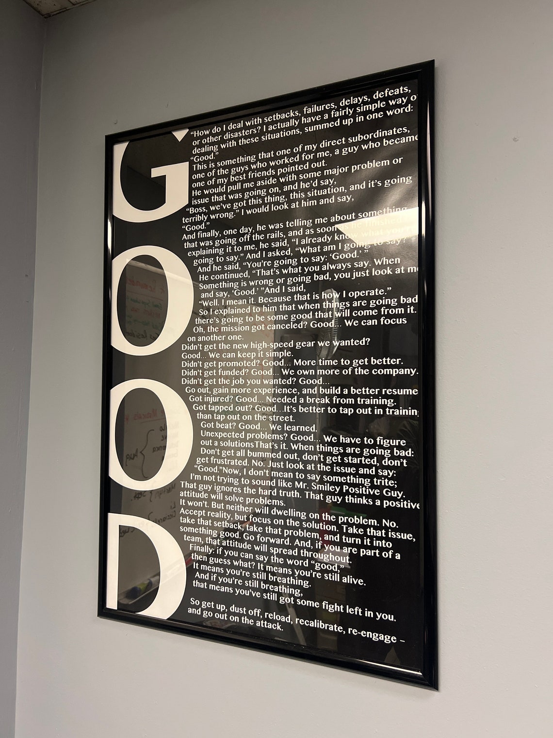 GOOD - Jocko Willink Full Quote (24w X 36h) Poster *DIGITAL DOWNLOAD - Etsy