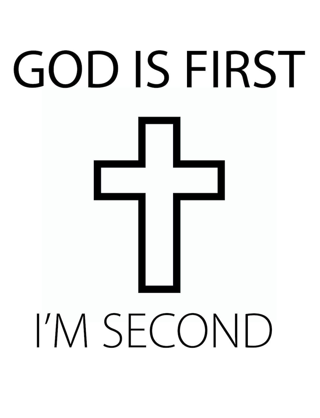 God First I'm Second (white Background 24w X 36h) Poster *DIGITAL DOWNLOAD - Etsy