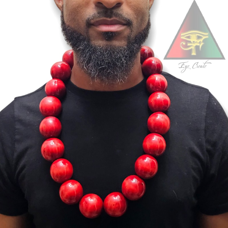 Big Bead Necklace - Etsy