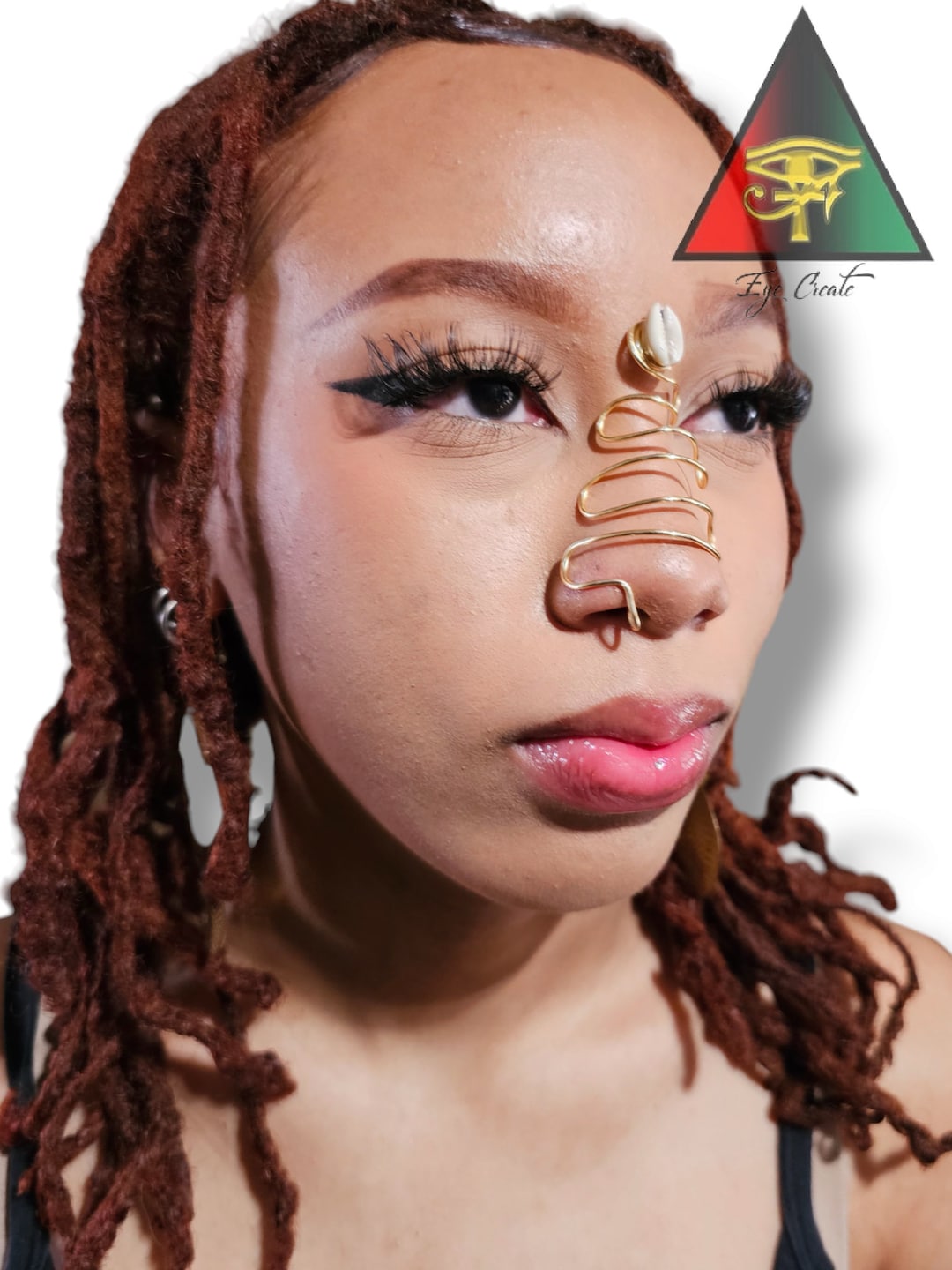 Eye Create Cowrie Shell Nose Bridge Cuff No Piercing Needed (original ...