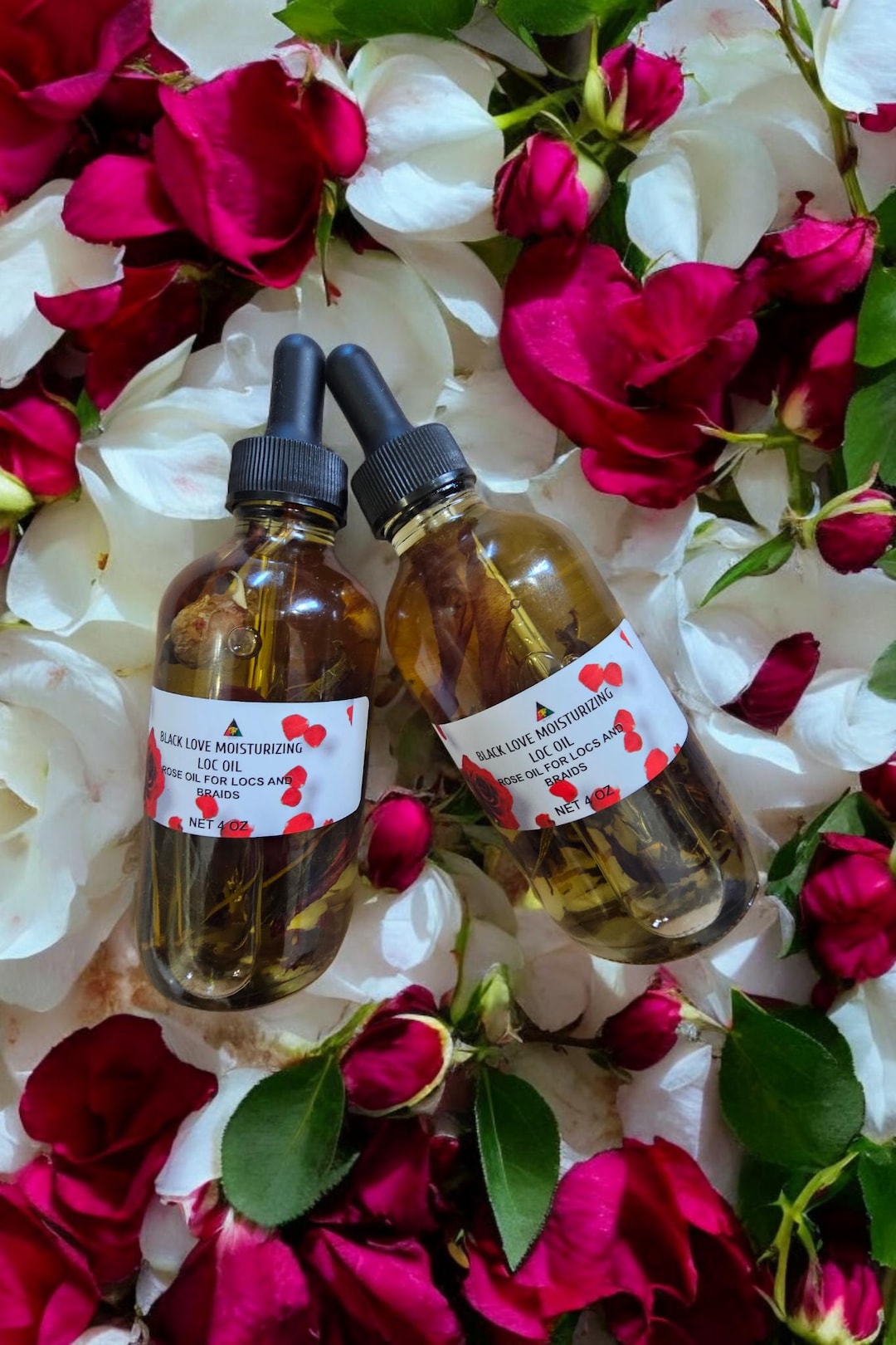 Rose Infused Loc Oil: Vegan Hair Growth Serum for Braids (4oz) - Etsy