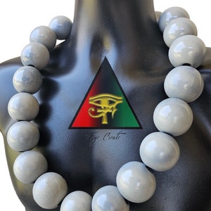 Akuma Wooden Bead Necklace: Choose Your Color, Large 50mm Beads - Etsy