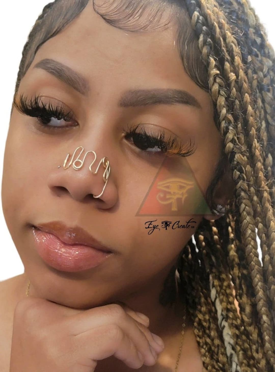 Nose Bridge Cuff No Piercing Needed Gold Nose Cuff Nose Clip Nose ...