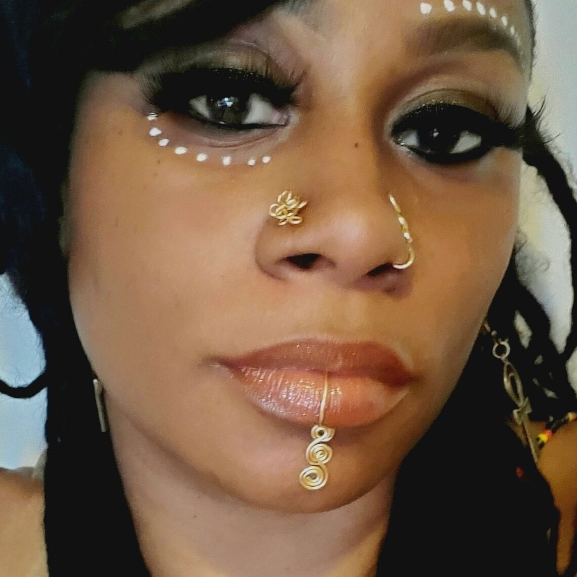 Tribal Swirl Lip Jewelry Afrocentric Lip Jewelry Lip Cuff No | Etsy